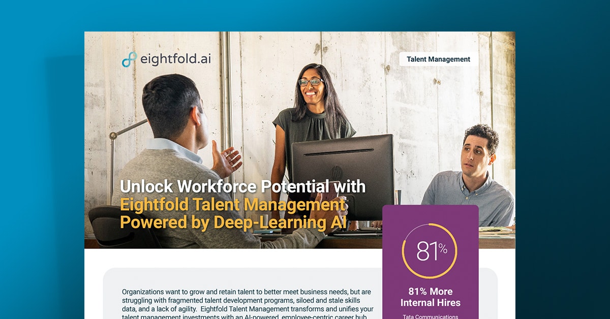 Unlock workforce potential with Eightfold Talent Management
